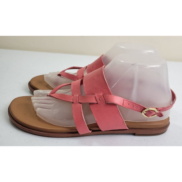 Cole Haan | Shoes | Cole Haan Finley W7455 Pink Leather Slingback Thong ...